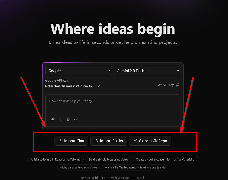 Resuming work from previous points: Chat history and code - [bolt.diy ...